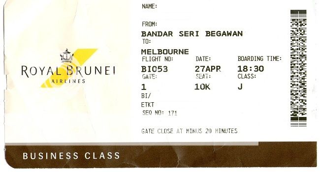 Chasing The Betterfly! Royal Brunei B787 BWN-MEL — Trip Reports Forum ...