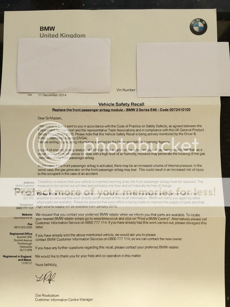 Bmw E46 recall | Detailing World Forum