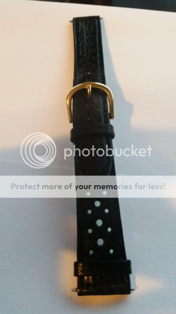 18mm Black Leather perforated rally strap | WatchUSeek Watch Forums